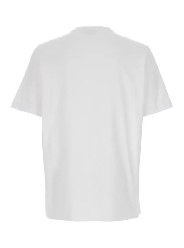 DIESEL® T-adjust-od' White T-shirt With Logo Patch On The Front In Cotton - Multicolor