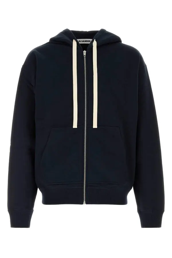 JIL SANDER Navy Blue Cotton Sweatshirt - Multicolor
