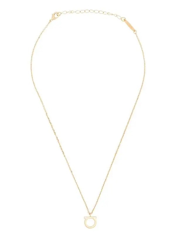 FERRAGAMO Necklace With Gancini Charm In Gold Color For - Silver