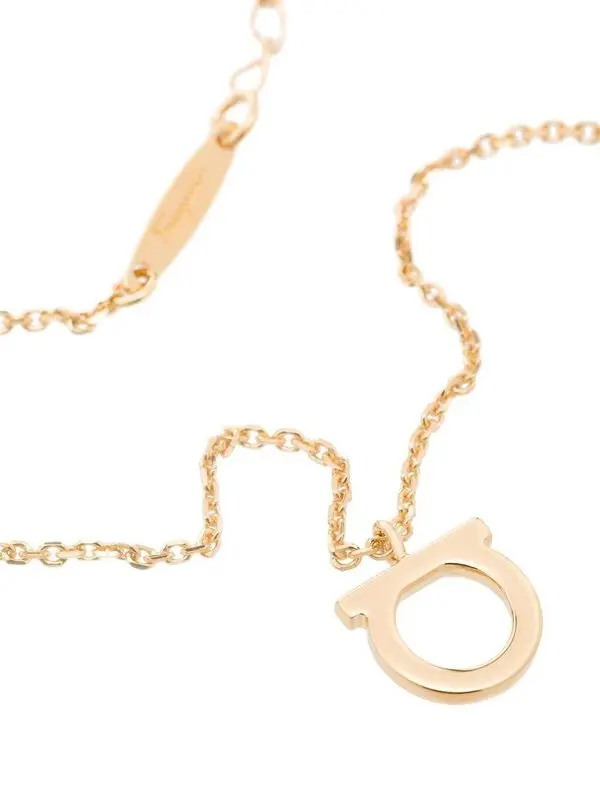 FERRAGAMO Gancini Charm Necklace - Silver