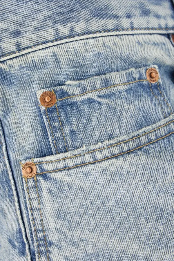 Saint Laurent Straight Leg Jeans - Multicolor