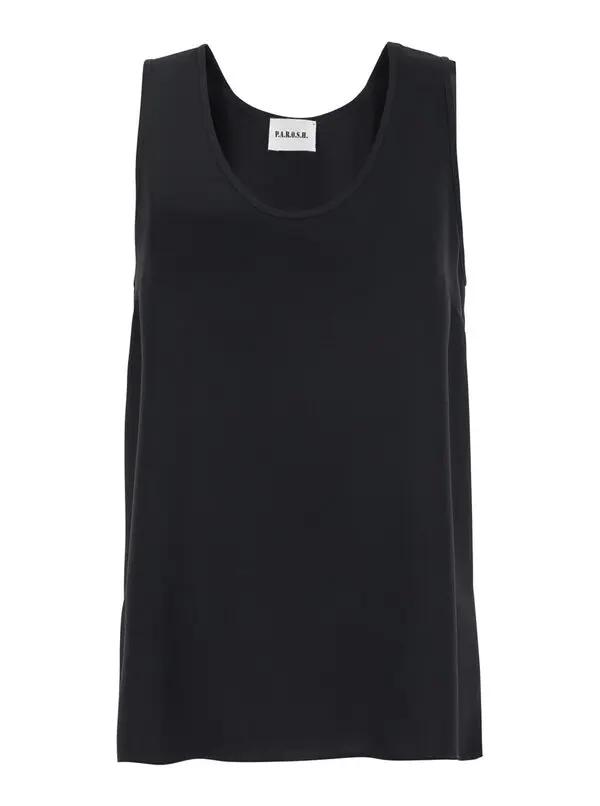 P.a.r.o.s.h Sleeveless Tech Fabric Top - Black