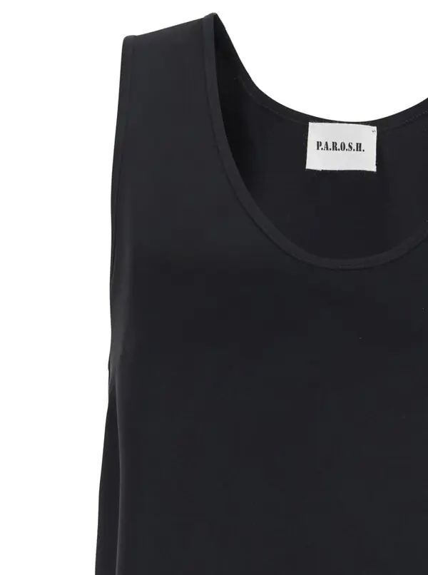 P.a.r.o.s.h Sleeveless Tech Fabric Top - Black