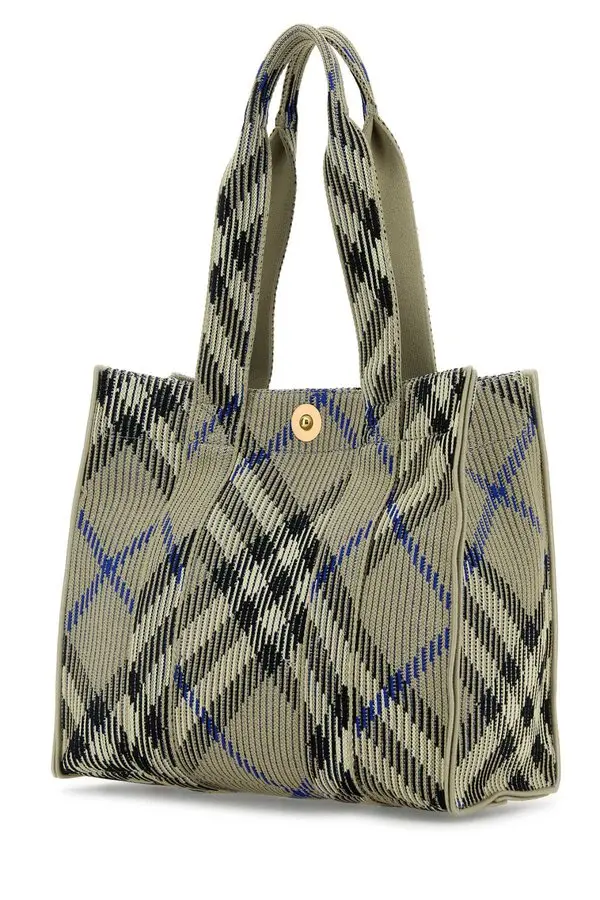 Burberry Embroidered Canvas Shopping Bag - Multicolor