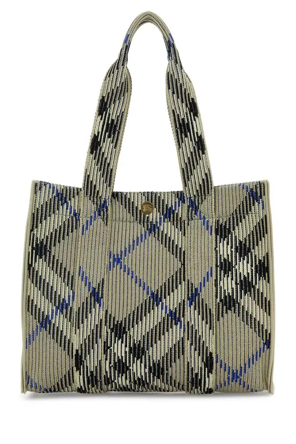 Burberry Embroidered Canvas Shopping Bag - Multicolor