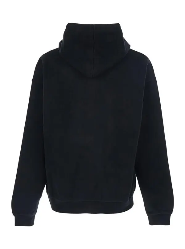 Dsquared2 Hoodie With Drawstring And Lettering Logo On The Front In Cotton For - Black