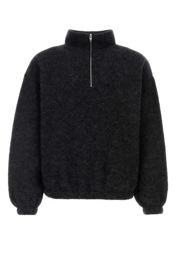 JIL SANDER Wool Blend Sweatshirt - Black