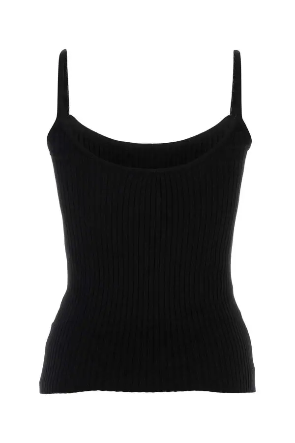 COURREGES Viscose Blend Top - Black