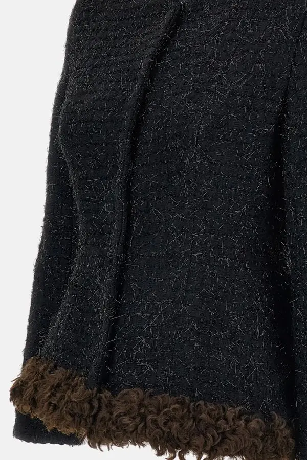 Simone Rocha Round Sculpt Faux Fur Detail Bustle Jacket - Multicolor