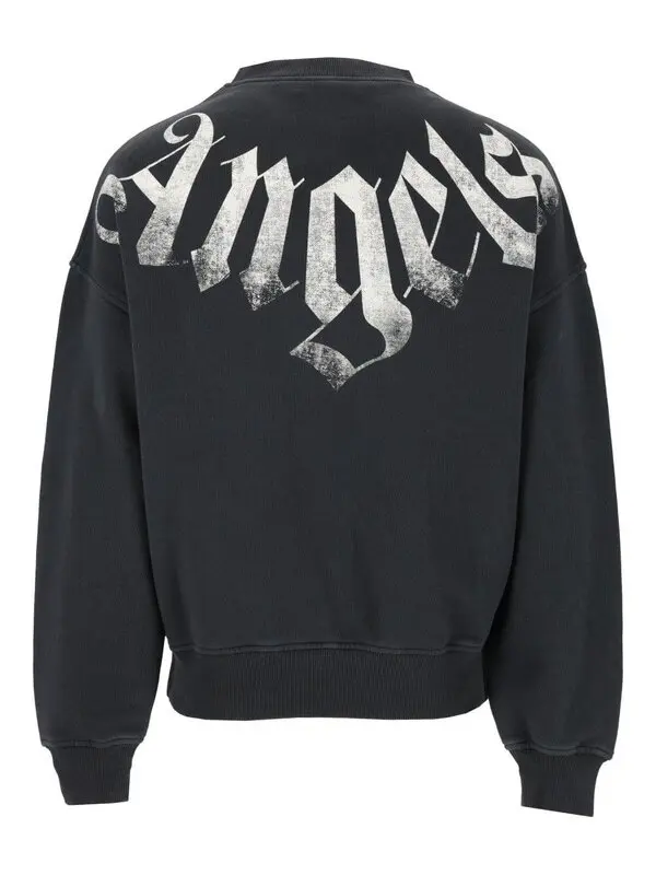 Palm Angels Cotton Oversized Sweatshirt - Black