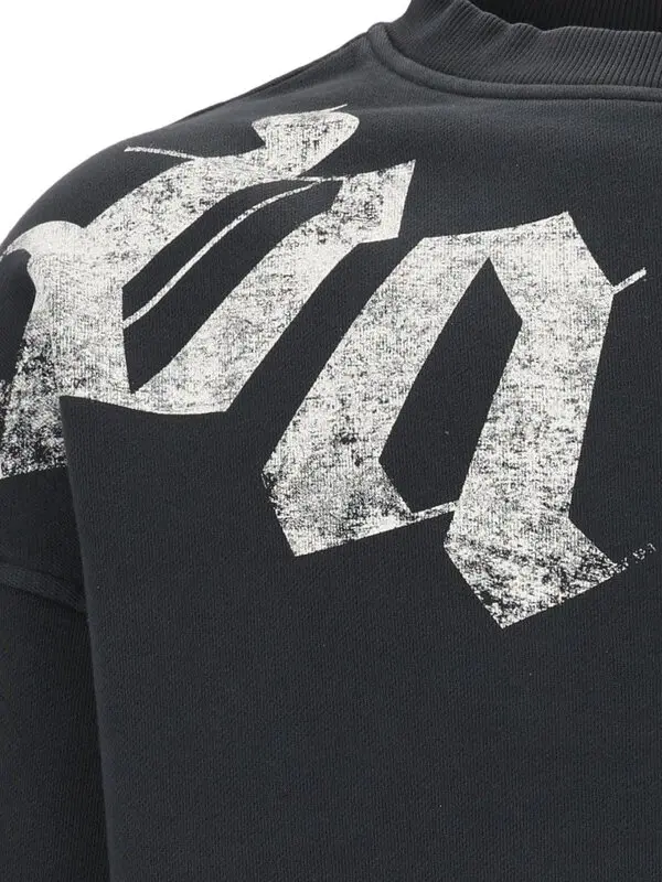 Palm Angels Cotton Oversized Sweatshirt - Black