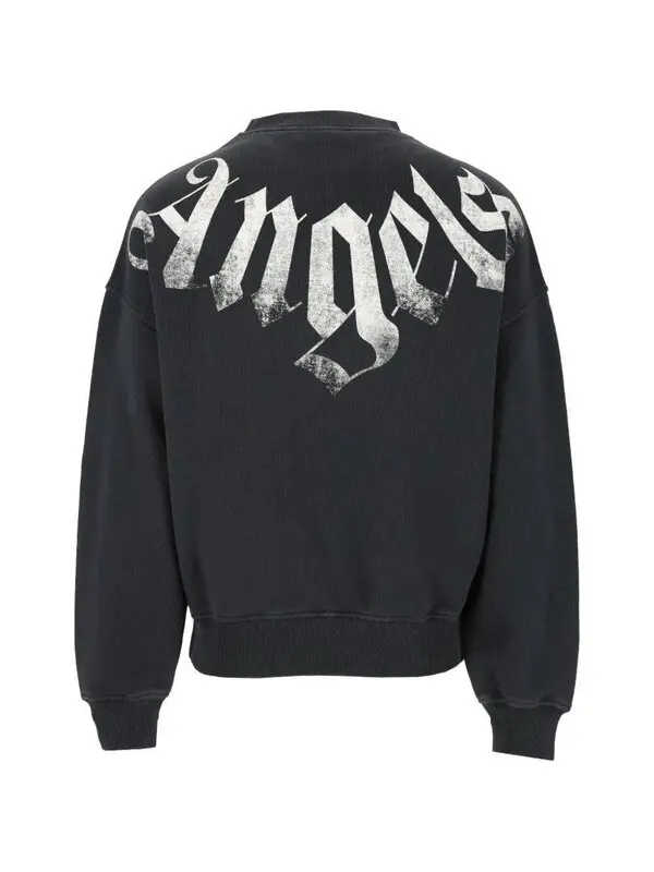 Palm Angels Cotton Oversized Sweatshirt - Black