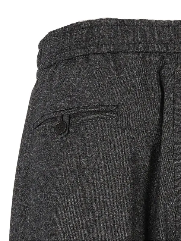 Giorgio Armani Oversized Denim-effect Virgin Wool And Cashmere Trousers