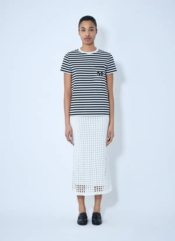 Max Mara Striped Cotton Jersey T-shirt - Black