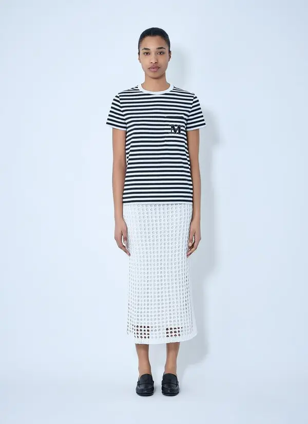 Max Mara Striped Cotton Jersey T-shirt - Black