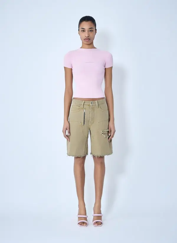 Alexander Wang Denim Shorts - Cream