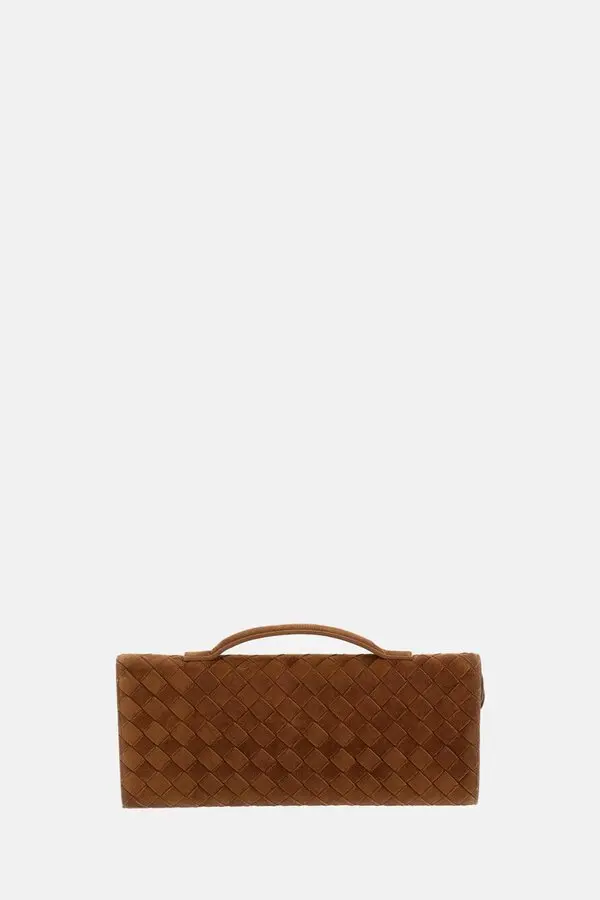 Bottega Veneta Intrecciato Suede Leather Clutch