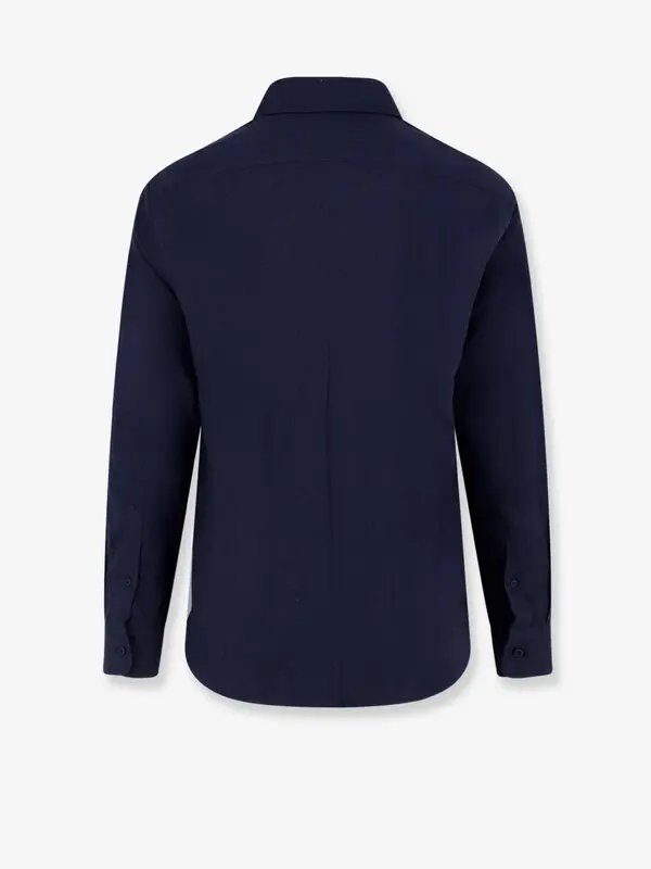 Brunello Cucinelli Cotton And Lyocell Shirt - Blue