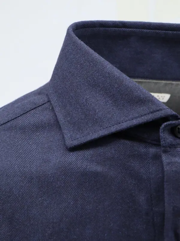 Brunello Cucinelli Cotton And Lyocell Shirt - Blue
