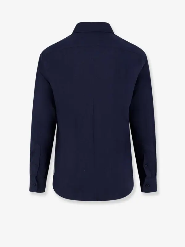 Brunello Cucinelli Cotton And Lyocell Shirt - Blue
