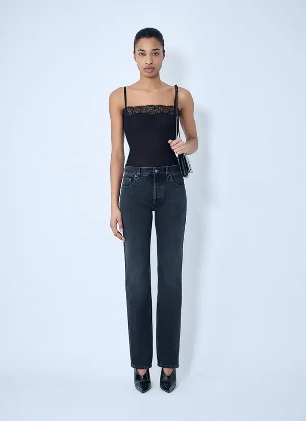 Saint Laurent Straight High Rise Jeans