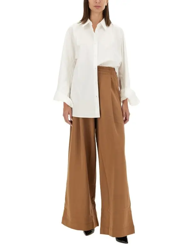 Dries Van Noten Wide Leg Jogging Pants - Brown