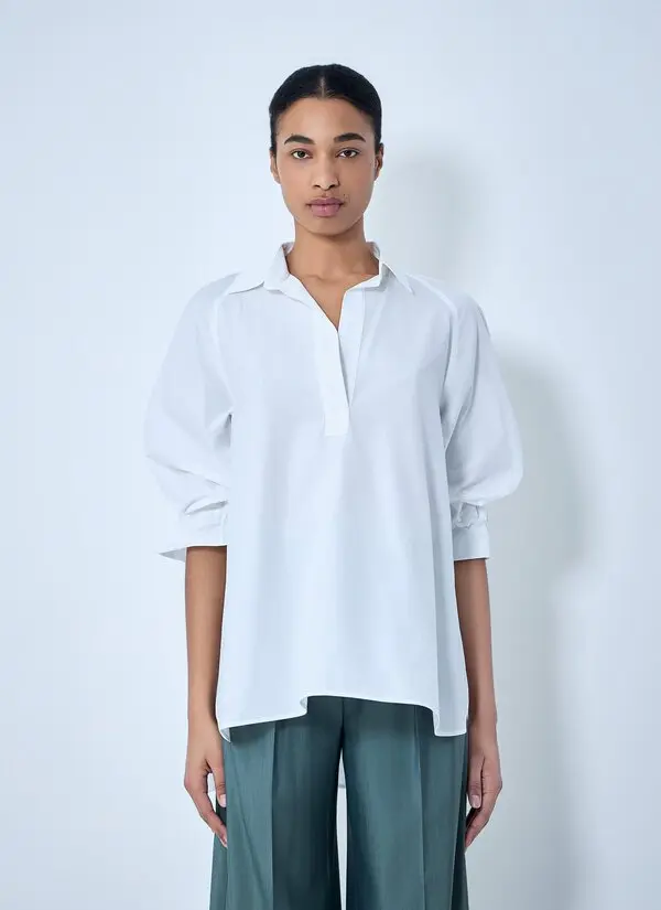 Max Mara Relaxed Poplin Tunic - White