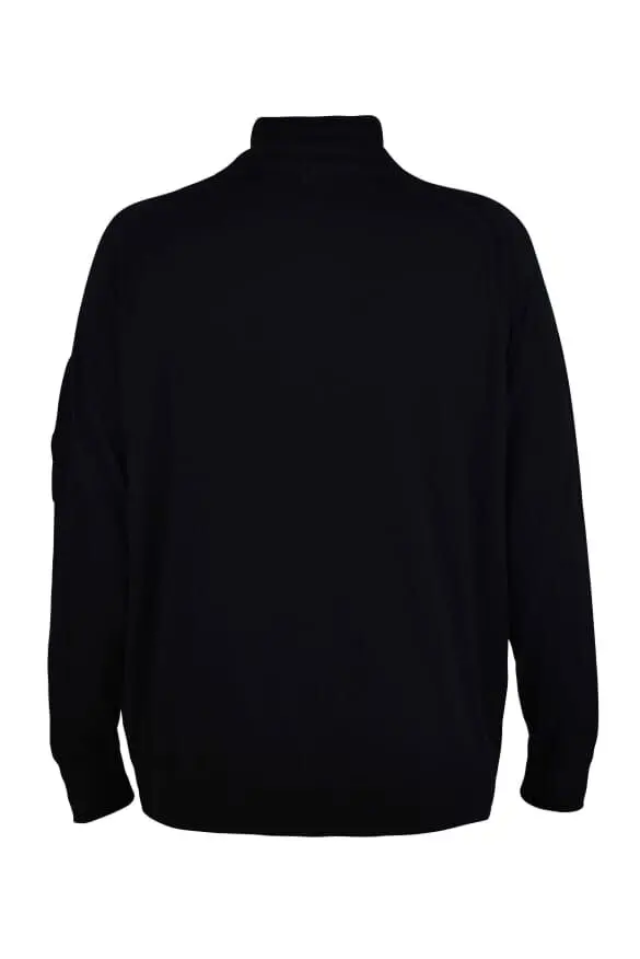 C.P. COMPANY Half-zip Knit Pullover - Black