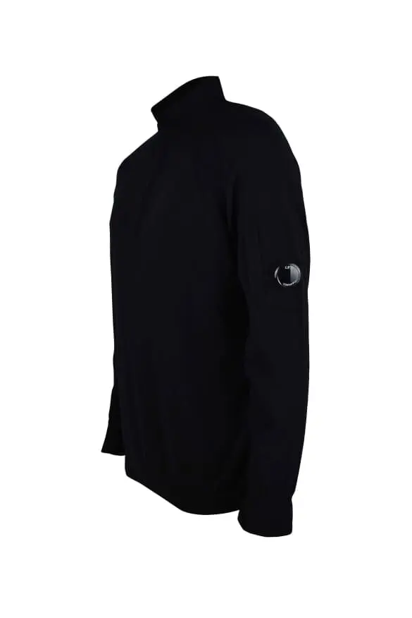 C.P. COMPANY Half-zip Knit Pullover - Black