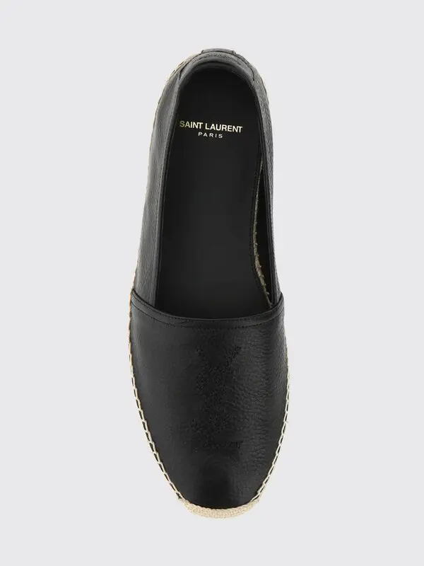 Saint Laurent Leather Espadrilles - White