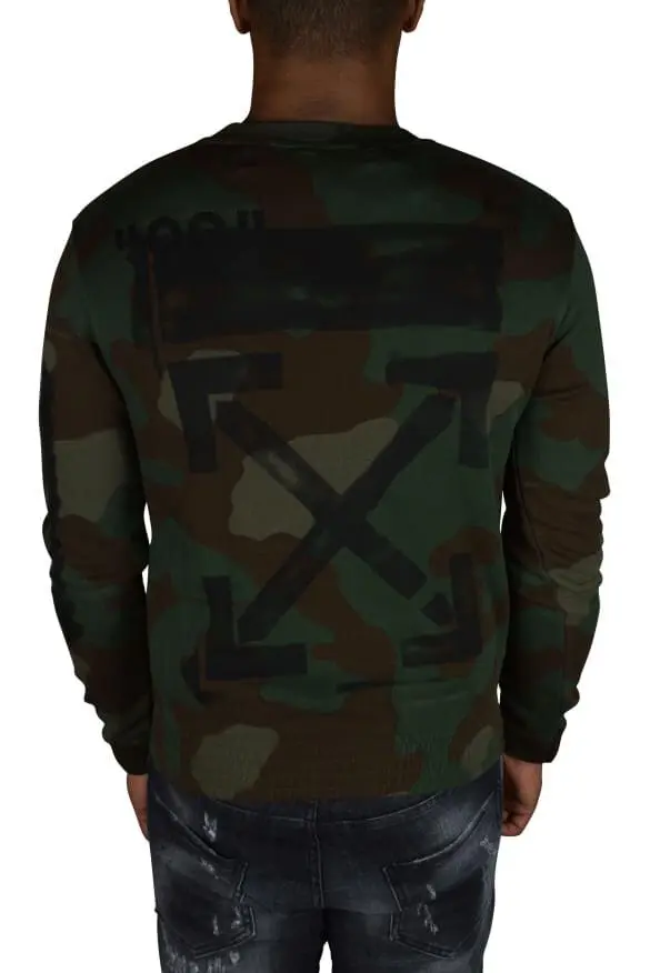 Off-White Camouflage Cotton Sweatshirt