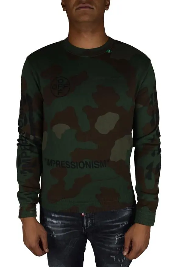 Off-White Camouflage Cotton Sweatshirt