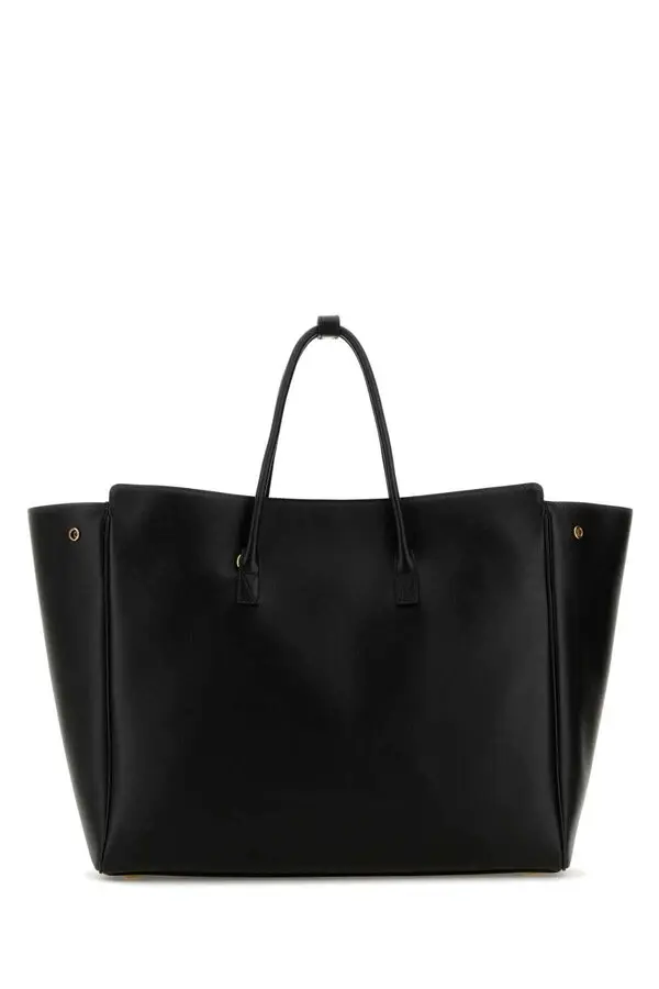 Balenciaga Leather Carry All Hampton Shopping Bag - Black
