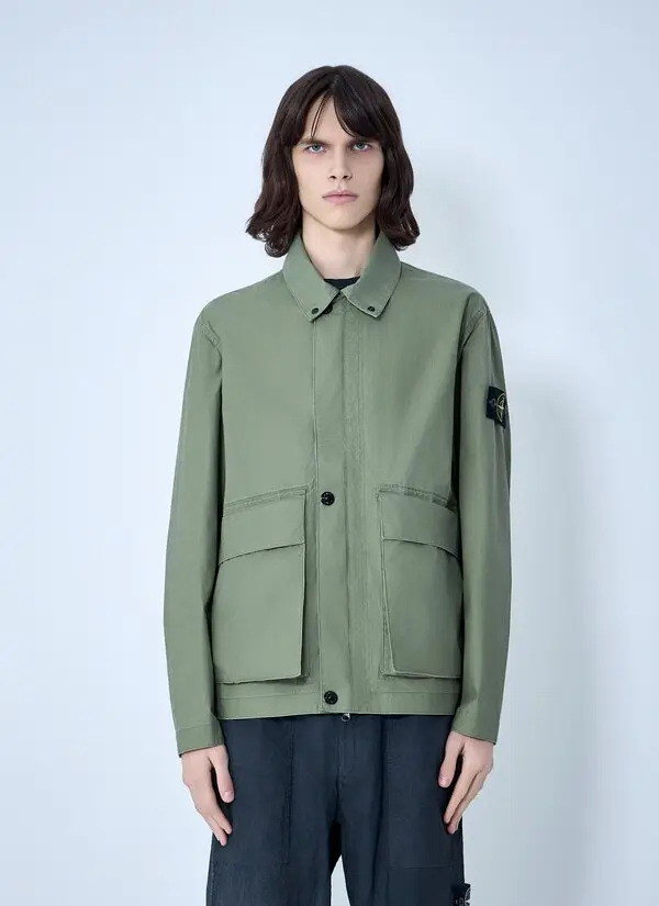Stone Island Cotton Twill Field Jacket - Green