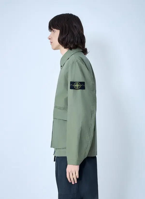 Stone Island Cotton Twill Field Jacket - Green