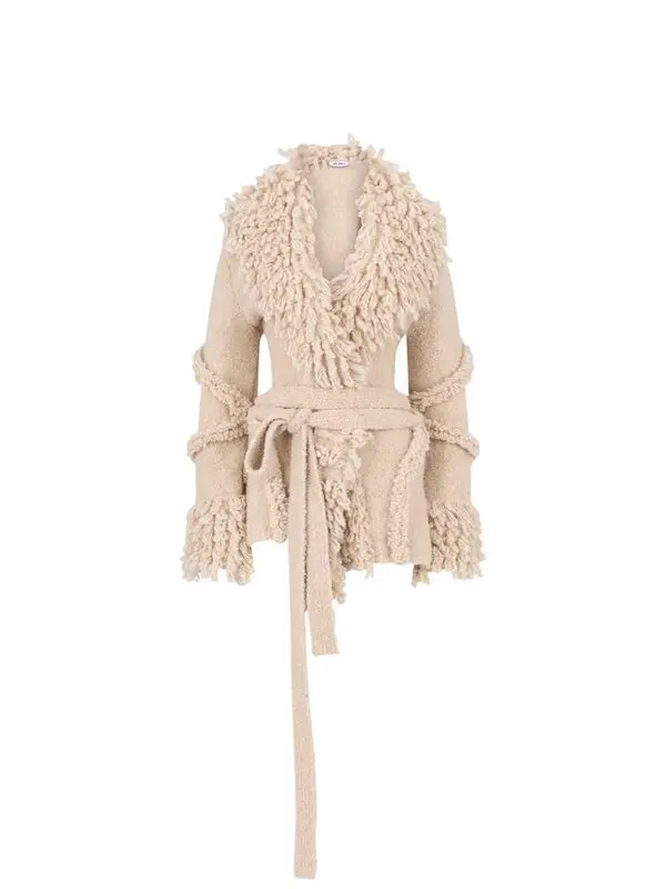 Attico Beige Cardigan - Brown
