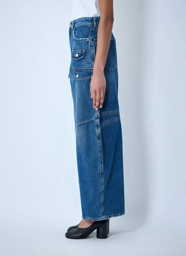 Sportmax Wide-leg Denim Trousers