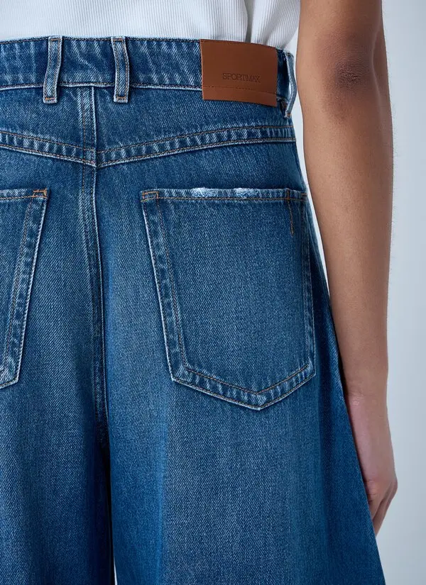 Sportmax Wide-leg Denim Trousers
