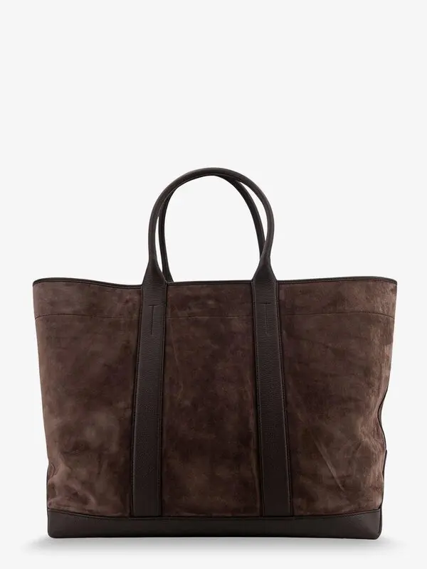 TOM FORD Suede Shopping Bag With Logo Engraved On The Bottom