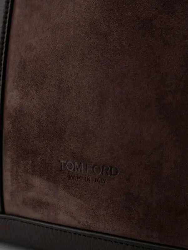TOM FORD Suede Shopping Bag With Logo Engraved On The Bottom