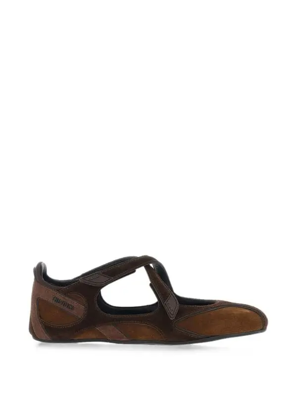 Attico Suede Ballet Flats - Brown