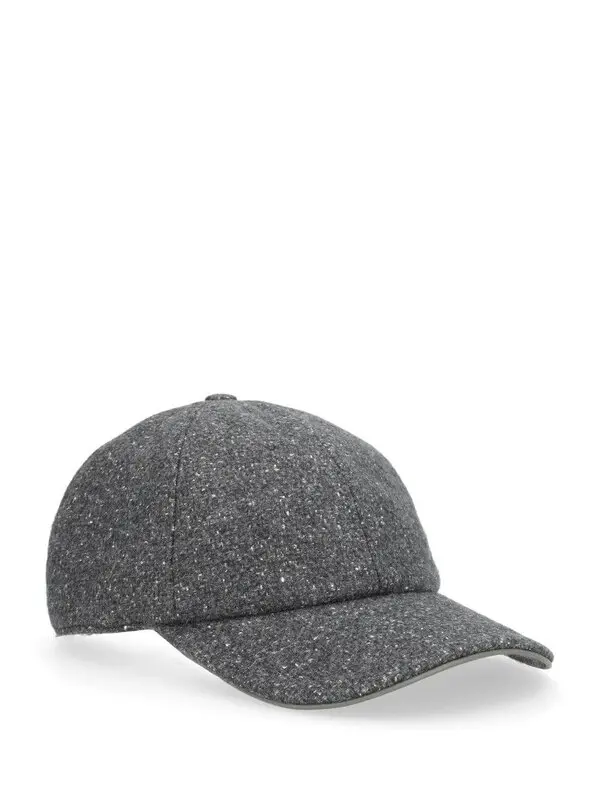 Eleventy Ribbed Cashmere And Silk Blend Cap - Gray