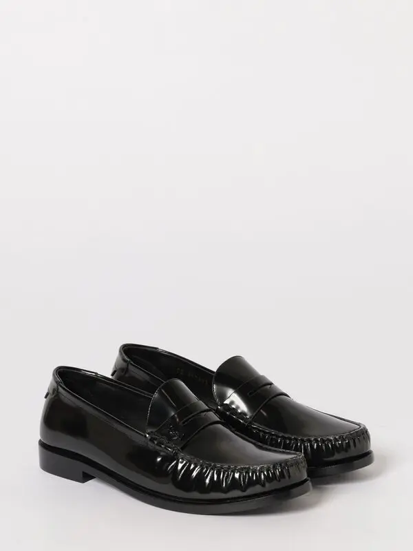 Saint Laurent Le Loafer Brushed Leather Loafers - Black