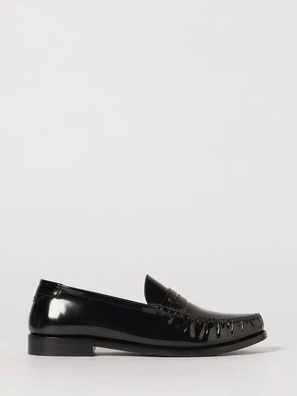 Saint Laurent Le Loafers In Brushed Leather - Black