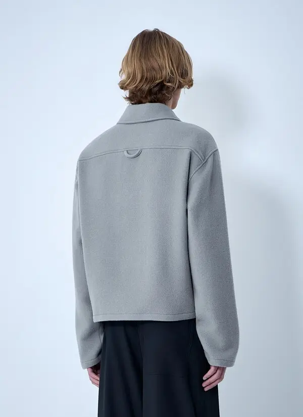RIER Oversized Polo Knit Jumper - Gray
