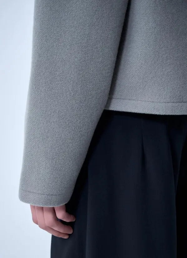 RIER Oversized Polo Knit Jumper - Gray