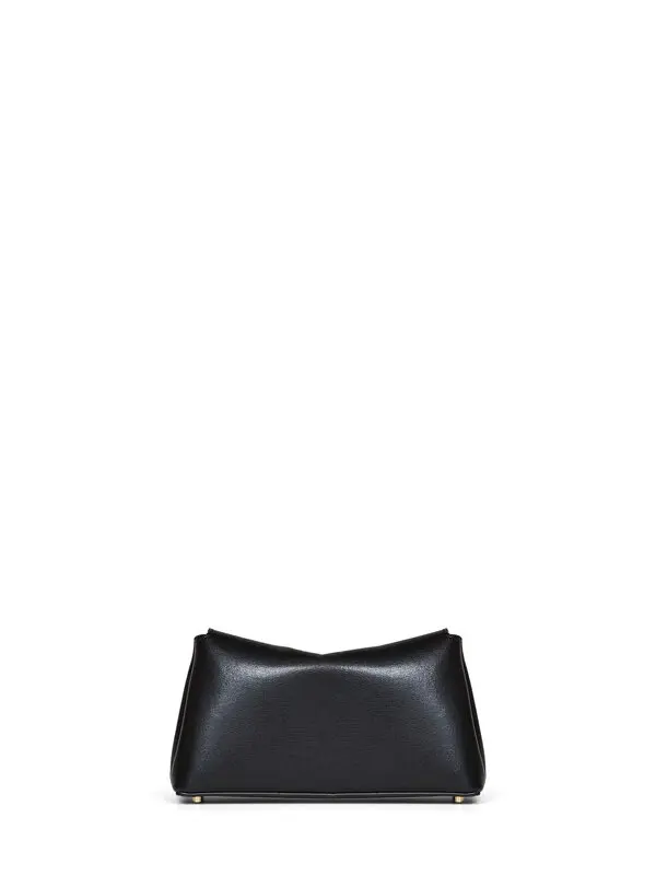 TOTEME Black Mini T-lock Clutch Bag