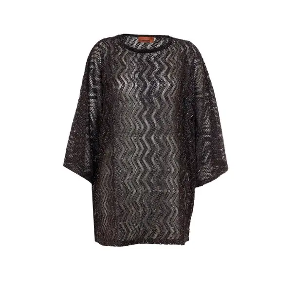Missoni Viscose Blades Zig Zag Cover-up Kaftan - Brown