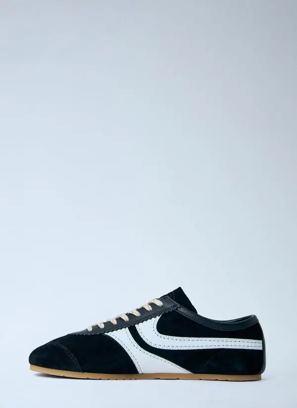 Dries Van Noten Suede Trimmed Sneakers - Black
