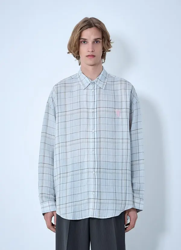 Acne Studios Plaid Button-up Shirt - Gray